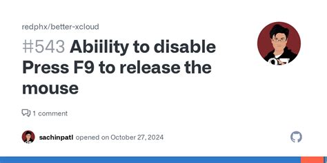 Abiility To Disable Press F9 To Release The Mouse Issue 543 Redphx