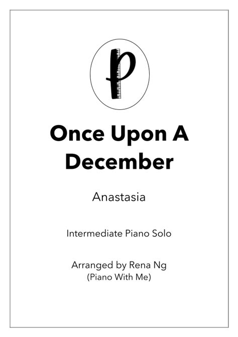 Once Upon A December Arr Rena Ng By Stephen Flaherty Sheet Music For