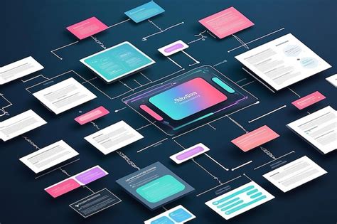 Premium Photo Ux Ui Flowchart Application Development Prototype Designuser Experience Concept