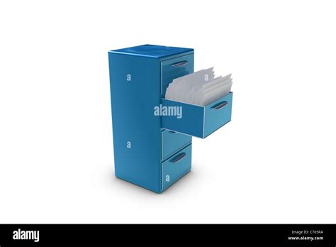 File Cabinet With Opened Drawer Stock Photo Alamy