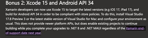 Xamarin Now Supports Xcode 15 And Android Api 34