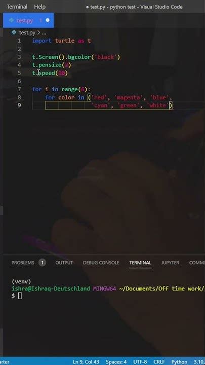 Code With Me Create A Spiral With Python Using Turtle