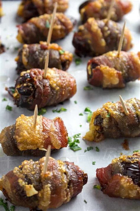 Bacon Wrapped Dates Goat Cheese Dishing Delish