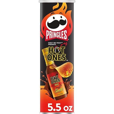 Pringles Hot Ones Los Calientes Potato Crisps Chips Rojo