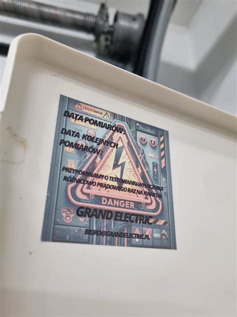 Naklejki na rozdzielnice pomiary elektryczne Królikowice Kup teraz