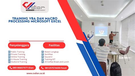Training Vba Dan Macro Processing Microsoft Excel Training Vba Dan