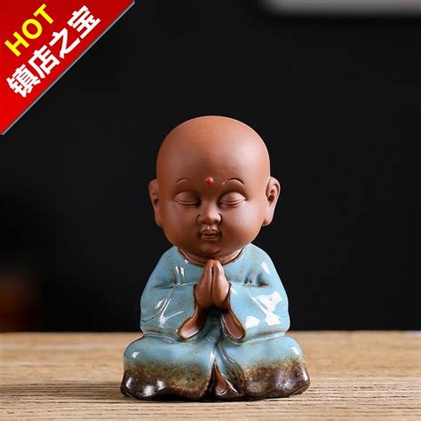 陶瓷小和尚摆件 小和尚陶瓷摆件图片 伤感说说吧