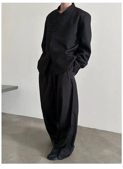 Chinese Style Double Button Suit Style Chinese Style Outfit Accessories