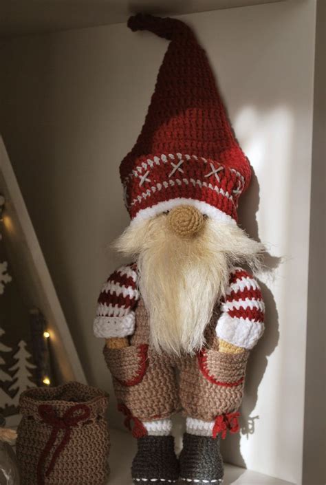 Cute Christmas Gnome Crochet Pattern Scandinavian Gnome Amigurumi