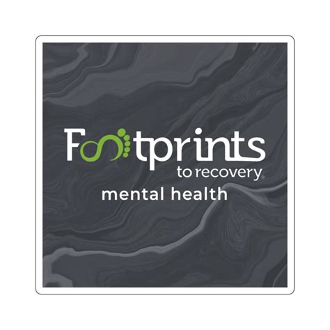 Footprints Mental Health Logo Square Sticker Aliya Shop