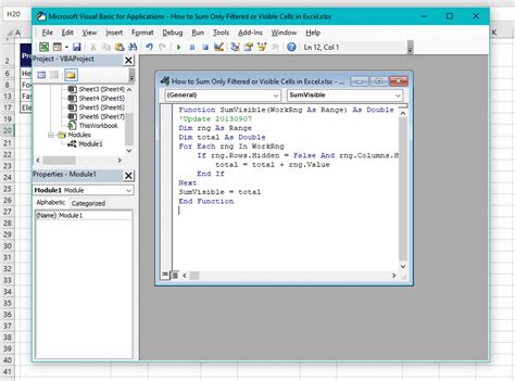 How To Sum Only Filtered Or Visible Cells In Excel