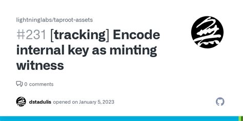 [tracking] encode internal key as minting witness · issue 231