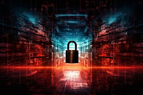Ransomware Encryption And Data Breach Stock Illustration Illustration