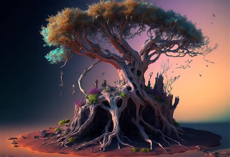 Premium Photo Protective Tree Fantasy Style Generative Ai
