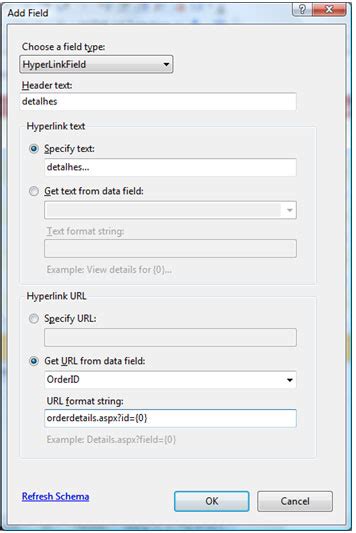 Inserindo Hyperlink parâmetro no GridView do ASP NET 2 0