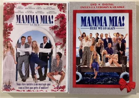 2 Dvd Mamma Mia Mamma Mia Here We Go Again Meryl Strip Pearce Brosnan