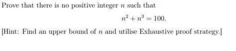 Solved Prove That There Is No Positive Integer N Such That