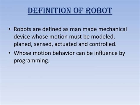 introduction to robotics powerpoint slides learnpick india