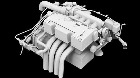 K20 Supercharged Engine Cgtrader