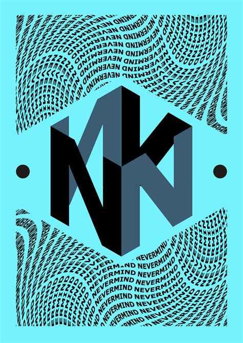 Nevermind Abastract Typography Vector Poster Vector Illustration