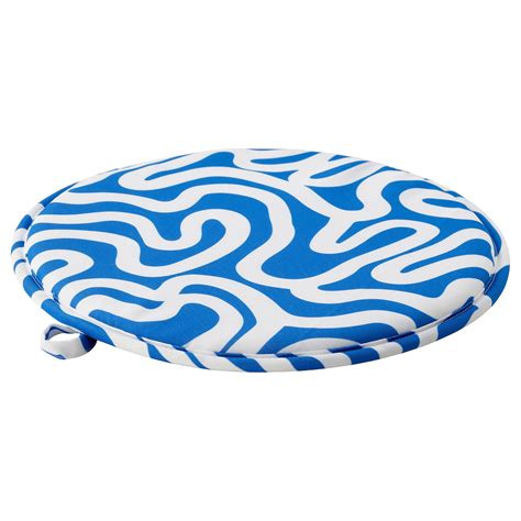 ÄNGSFRÄKEN carreau de chaise bleu blanc 36 cm IKEA