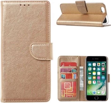 IPhone Hoesje Met Pasjeshouder Bookcase Goud Bol