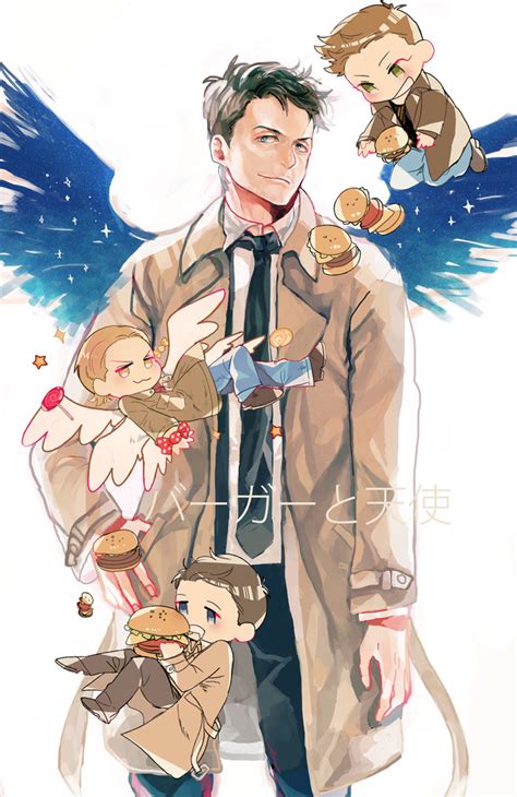 Castiel Dean Winchester And Gabriel Supernatural Drawn By