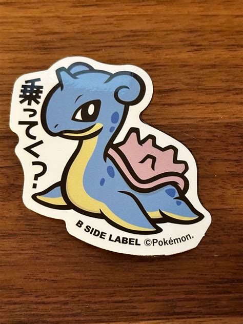 Pokemon Sticker Lapras Vinyl Decal Waterproof Kawaii Japanese Sticker