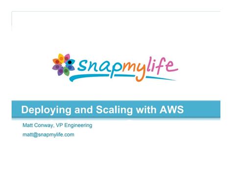 Deploying And Scaling Using Aws Ppt