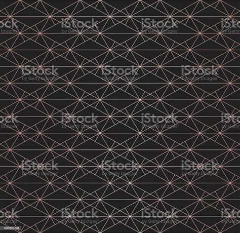 Copper Lines Pattern Vector Geometric Linear Seamless Texture Luxury Design Stock Illustration