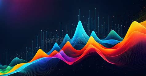 Dynamic Graph With Fluctuating Data Points In Vibrant Colors Stock Illustration Illustration