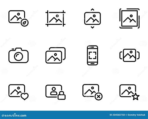 Set Of Black Vector Icon Isolated On White Background On Theme