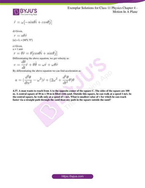 Ncert Exemplar Class 11 Physics Solutions Chapter 4 Access The Pdf Here