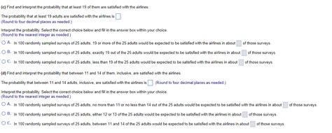 Solved A Explain Why This Is A Binomial Experiment Choose