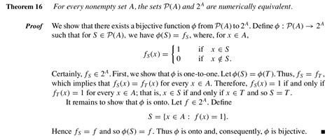 Elementary Set Theory Numerically Equivalent Sets Power Set