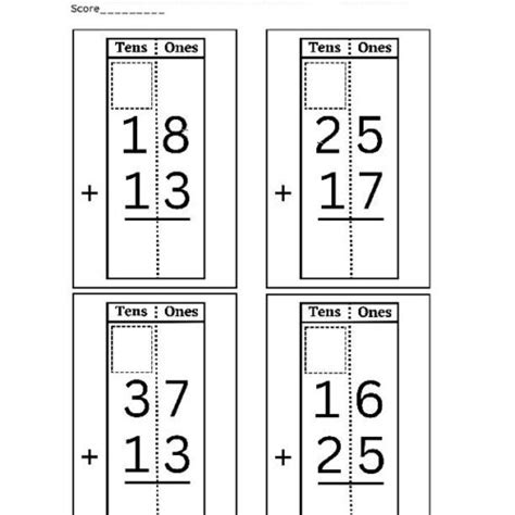 Two Digit Addition With Regrouping Adaptive Resources Classful