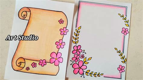 An Open Book With Flowers On It Next To A Drawing Paper And The Words