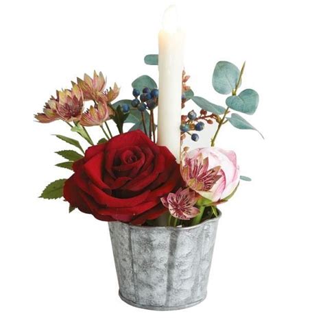 Candle Holders Artificial Tithe Flower Arrangement Led Candle Holder