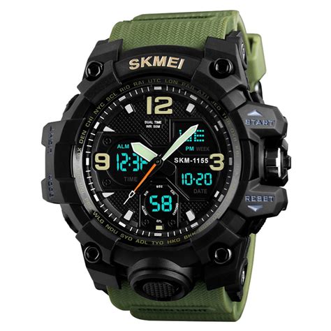 SKMEI - SKMEI 1155B Quartz Digital Electronic Men Watch Fashion Casual ...