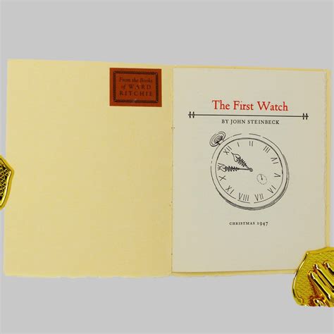 Steinbeck John The First Watch — George Hancock Rare Books
