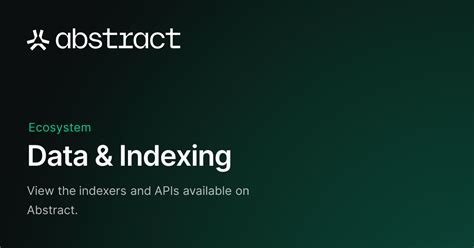 Data And Indexing Abstract