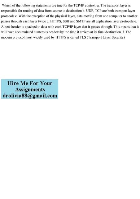 Which Of The Following Statements Are True For The Tcpip Context Apdf