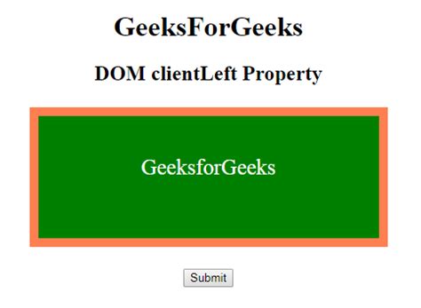 HTML DOM ClientLeft Property GeeksforGeeks