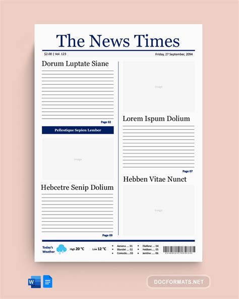 Editable Old Newspaper Template Word Free Volfwee