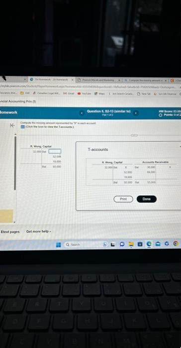T Accounts Chegg Com