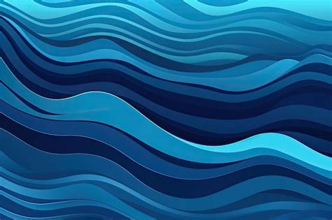 Premium Photo Blue Waves Pattern Summer Lake Wave Lines Beach Waves Water Flow Curve Abstract