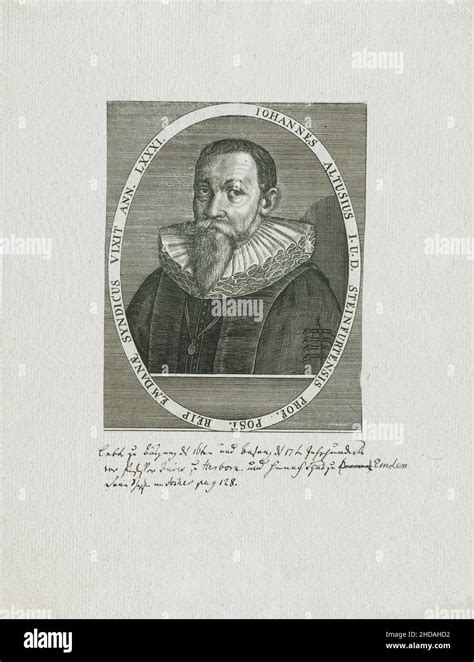 Gravur Von Johannes Althusius Fotos Und Bildmaterial In Hoher
