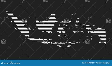 Abstract Map Indonesia Parallel White Lines Stock Vector Illustration Of Lines White 267502723