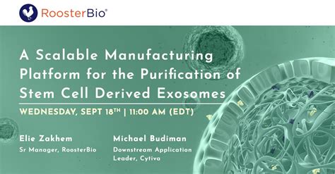 Webinar On Exosomes Purification By Roosterbio And Cytiva Roosterbio