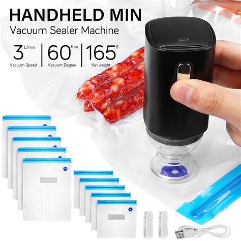 Handheld Vacuum Sealer Machine Rechargeable Mini Automatic Food Vacuum